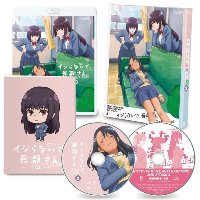 BLU-RAY+CD DON'T TOY With Me Miss Nagatoro 2nd Attack Vol.3 Book Incl ...