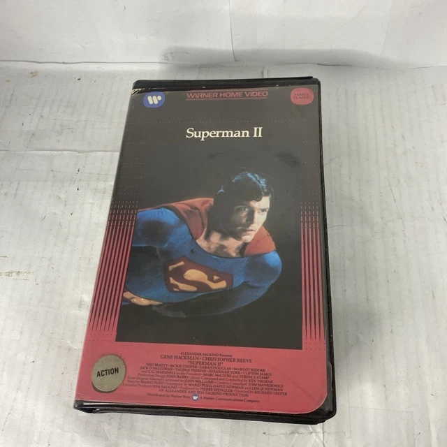 VHS SUPERMAN II 2 (1980) Warner Home Video CLAMSHELL Original Release ...