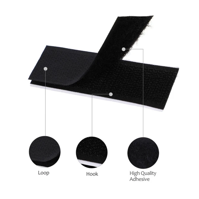 200 PCS Hook and Loop Strip Fasteners Professional Grade Adhesive ...