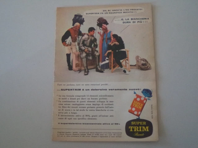 ADVERTISING ADVERTISING ADVERTISING 1958 SUPERTRIM SUPER TRIM DETERGENT ...