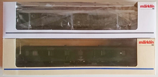MÄRKLIN 43260 + 43993-1: Schnellzug-Postwagen + Expressgut-Gepäckwagen der DB EUR 40,00 ...
