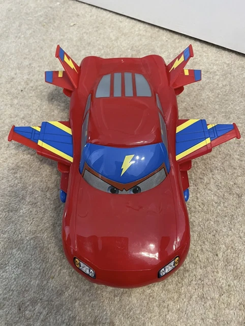 DISNEY PIXAR CARS Lightning McQueen Hawk Transforming Interactive ...
