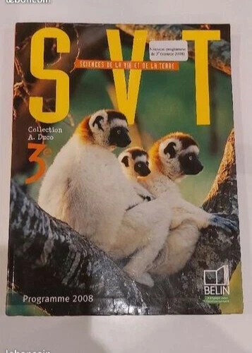 LIVRE DE COURS de SVT 3eme - édition Belin EUR 2,00 - PicClick FR