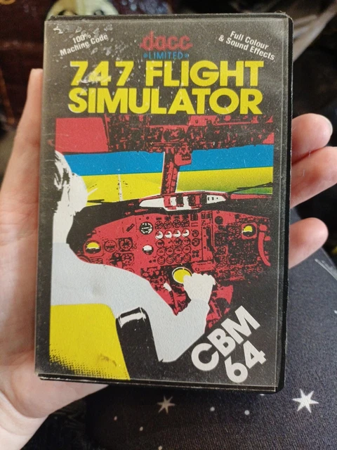 747 FLIGHT SIMULATOR - Commodore 64 cassette de jeu logiciel limité ...