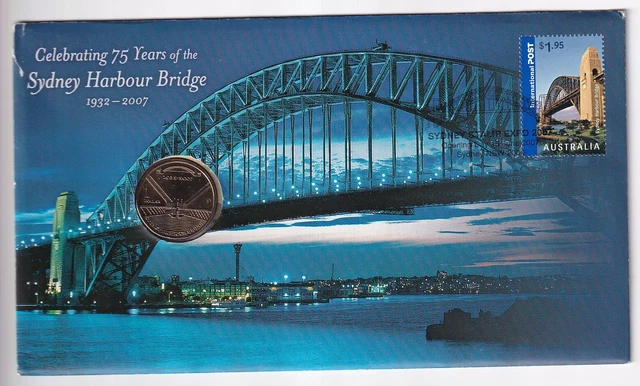 AUSTRALIA PNC COVER: 2007 $1 Sydney Harbour Bridge Coin.. EUR 9,22 ...