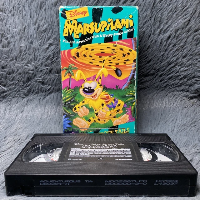 DISNEY MARSUPILAMI ADVENTUROUS Tails VHS Tape Classic Rare Cartoon ...