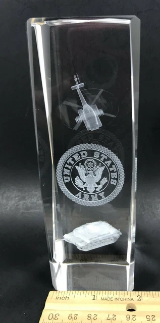 US ARMY 3D Hologram Laser Etched Crystal Glass Paperweight $14.99 ...