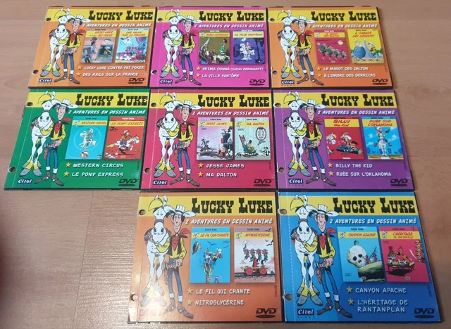 COLLECTION ATLAS CLASSEUR Avec 8 Dvd Lucky Luke soit 16 Dessins Animés ...