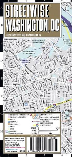 STREETWISE WASHINGTON DC Map - Laminated City Center Street Map of ...