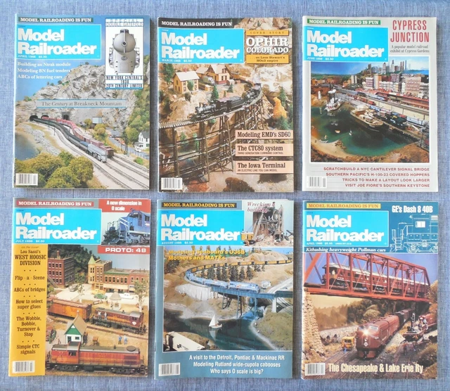 MODEL RAILROADER MAGAZINE lot 1988 1989 Railroading Model Trains Poster O Gauge £11.72 - PicClick UK