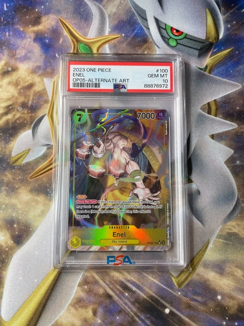 ENEL OP05-100 ALTERNATE Alt Art One Piece Card Anglais PSA 10 GEMME ...