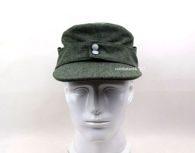 WW2 GERMAN WOOL Officer M43 WH EM field Panzer Cap Hat Green 57 58 59 ...
