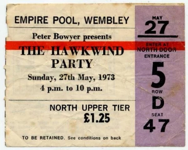 HAWKWIND DEKE LEONARD Fruupp Sutherland Bros Empire Pool, London 27/5 ...
