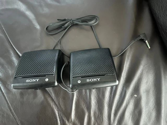 SONY WALKMAN SRS-7 Stereo Mini Speaker System Power In Headphone Jack £ ...