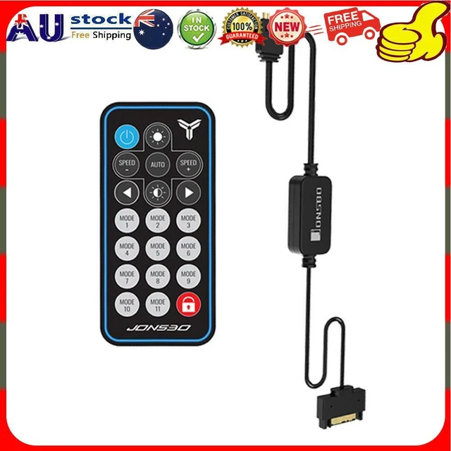 JONSBO 5V 3PIN AURA RGB Controller PC Case Memory Light Stripe Remote ...