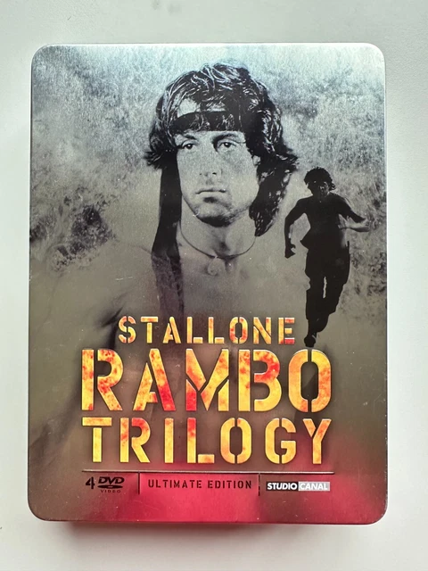 COFFRET METAL - RAMBO TRILOGY - STALLONE - 4DVD - Médaille Gravé ...
