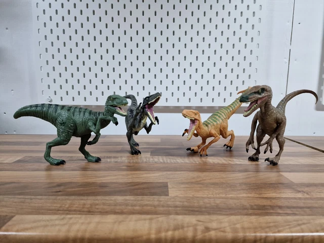 JURASSIC WORLD RAPTOR Squad x4 Pack Charlie Echo Delta Blue RARE Hasbro ...