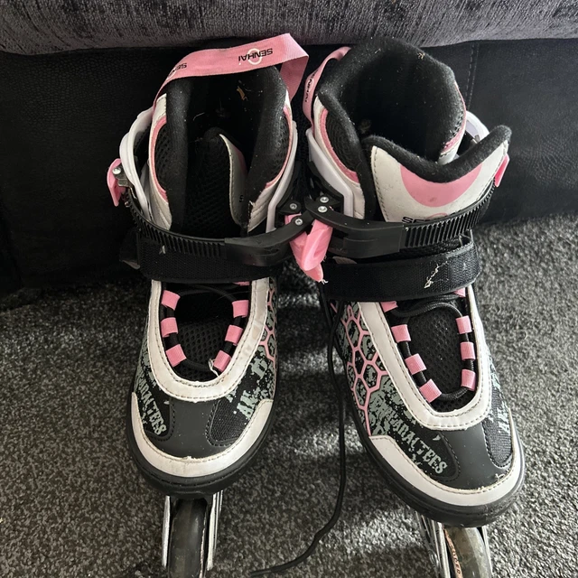 SENHAI GIRLS POWER max roller Inline Skates M (37-40) uk 3-6 Pink ...