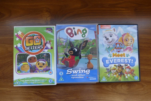 CHILDRENS DVDS X 3 -Go Jetters - Bing & Paw Patrol Cert u - Preowned ...