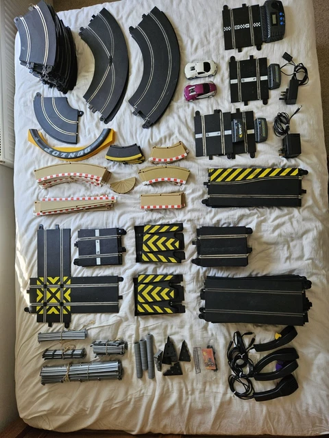 SCALEXTRIC BUNDLE FULL Set Curved Hairpin Crossover Sports Track With ...