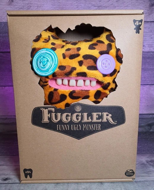 FUGGLER LEOPARD PRINT Funny Ugly Monster #94 New Soft Toy Plush Spin ...
