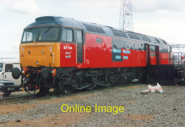 RAILWAY PHOTO 6X4 Class 47 47784 Stabled at Crewe Open Day 21/8/94 £1. ...