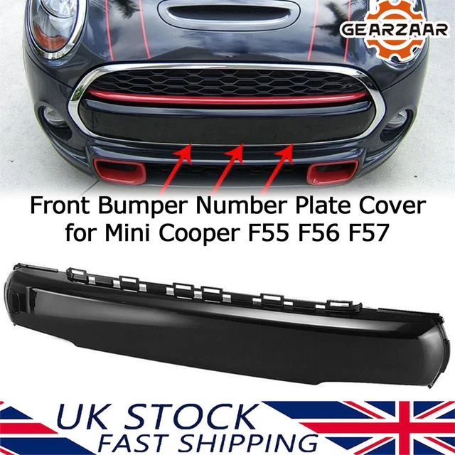 MINI F55 F56 F57 Front Bumper Cover Number Plate Mount Plinth Jcw Black ...