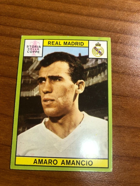 FIGURINA CALCIATORI PANINI 1968/69 Amancio Real Madrid Ottima Mai ...