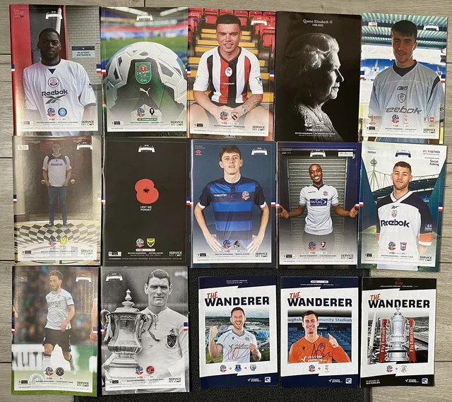 15 BOLTON WANDERERS Programmes 2022 - 2023 - 2024 Season BWFC £15.00 ...