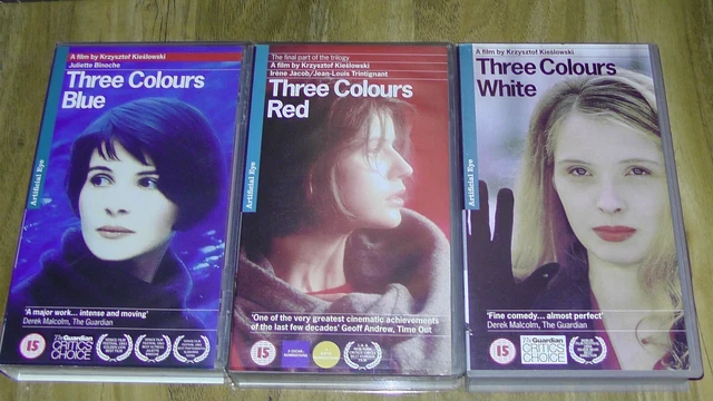 X3 THREE COLOURS Blue Red White VHS Video PAL VCR Joblot Bundle £5.99 ...