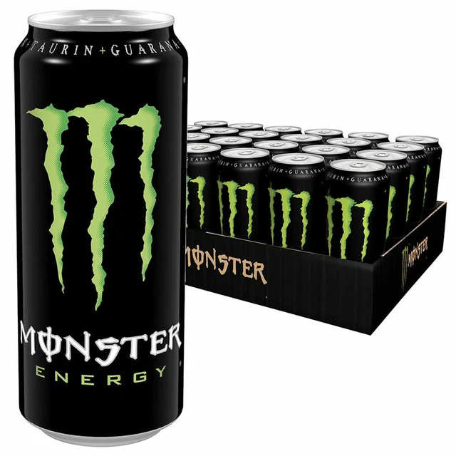 MONSTER ENERGY DRINK Caffeine Soft Drink 500ml 24 Pack £48.20 - PicClick UK