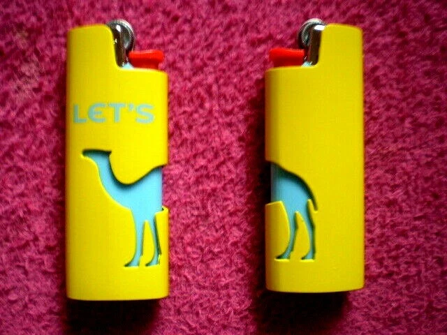 LET`S CAMEL SET : Metallhülle mit Bic - Feuerzeug im Doppelpack 2+2 ...