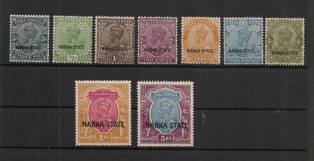 INDIAN STATES NABHA STATE 1927 KGV Part Set Fine Mint Hinged £77.21 ...