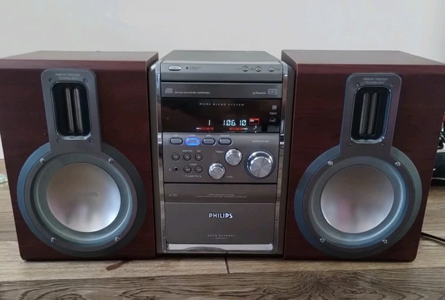 PHILIPS MCM8/25 MINI Hi-fi Stereo System Aux/CDR Cassete Radio MP3 ...