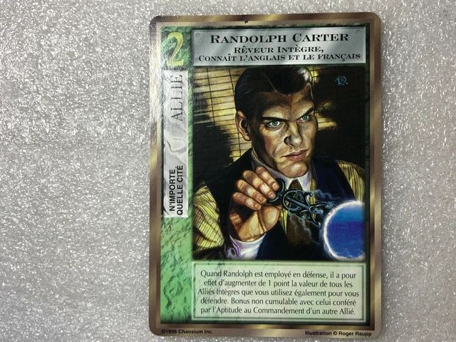 CCG CARD MYTHOS Carte RANDOLPH CARTER Limited Edition Limitée Cthulhu ...