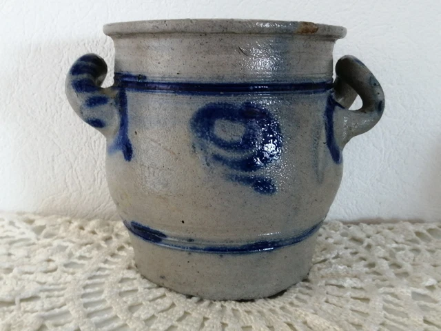 ANCIEN BEL Pot En Grès Poterie ALSACE SOUFFLENHEIM BETSCHDORF 2 Litres ...