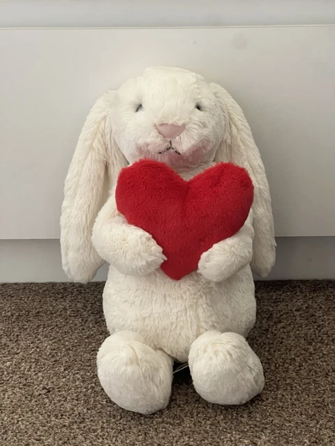 JELLYCAT BUNNY RABBIT Plush Toy Love Heart £21.50 - PicClick UK