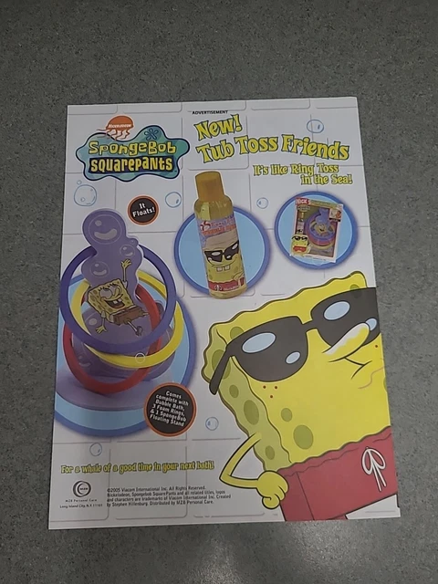 SPONGEBOB SQUAREPANTS TUB Toss Friends Print Ad 2005 8x11 Wall Art £8. ...