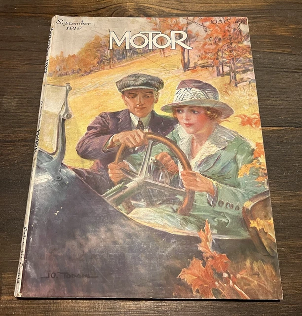 ANTIQUE 1919 MOTOR Magazine September Issue Grant Six Auto Color ...