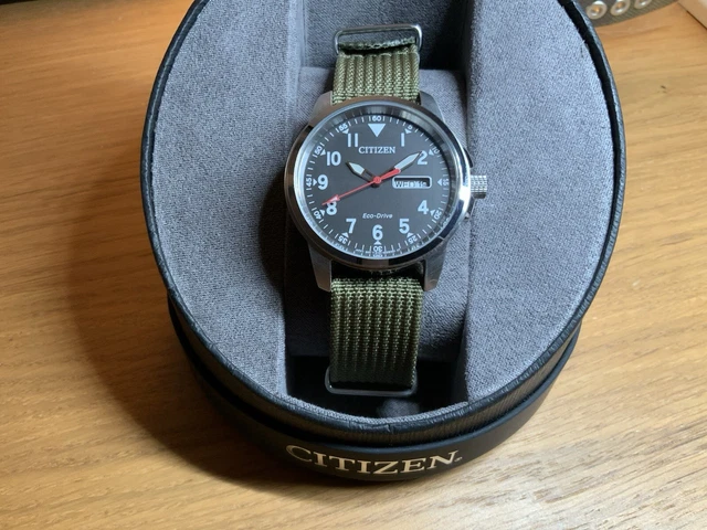 CITIZEN ECO DRIVE Sport Garrison Field Camo Nylon Strap Watch BM8188 ...
