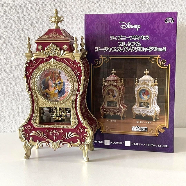 DISNEY BEAUTY AND the Beast Bell Premium Gorgeous Swing Clock Castle ...