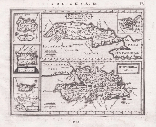 CUBA HISPANIOLA JAMAICA island Caribbean Haiti America map Karte ... CUBA HISPANIOLA JAMAICA island Caribbean Haiti America map Karte ...