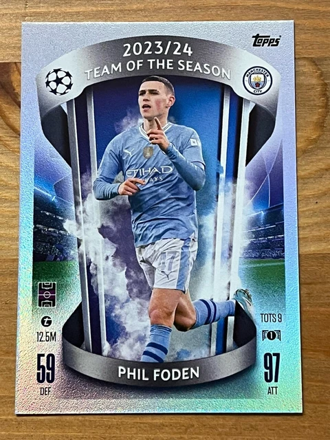 TOPPS MATCH ATTAX 2024/25 Phil Foden Team Of The Season Insert Card £1. ...
