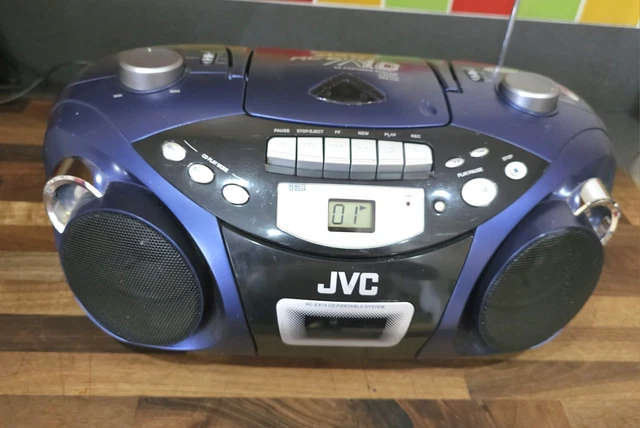 JVC RC-EX10 RADIO Cassette CD Player Blue Tested And Working Portable £ ...