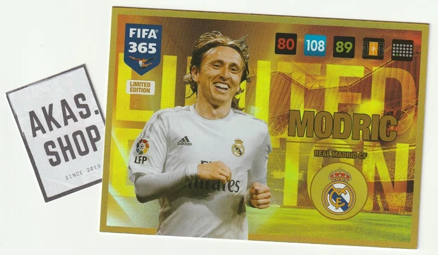 LUKA MODRIC LIMITED Edition XXL PANINI FIFA 365 2017 Adrenalyn XL Real ...