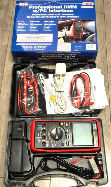 ESI PRO LARGE Display Digital Multimeter w/PC Interface, Leads, Temp ...
