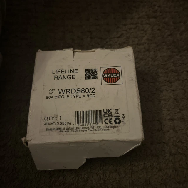 WYLEX 80A 30MA Type a RCD 2-Pole Module WRDS80/2 *NEW AND UNOPENED* £21.48 - PicClick UK