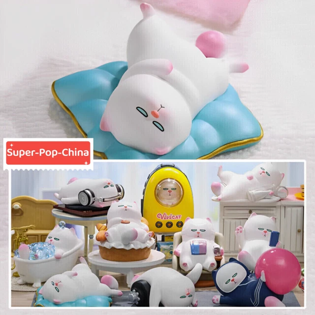 POP MART VIVICAT Lazily Lying Series Blind Box Confirmed Figure Hot ...