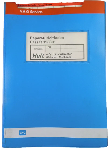 REPARATURLEITFADEN VW PASSAT B3 31/35i G60 Motor PG 118 kW Mechanik ...