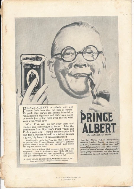 MAGAZINE AD - 1919 - Prince Albert Pipe Tobacco - (#1) £6.29 - PicClick UK